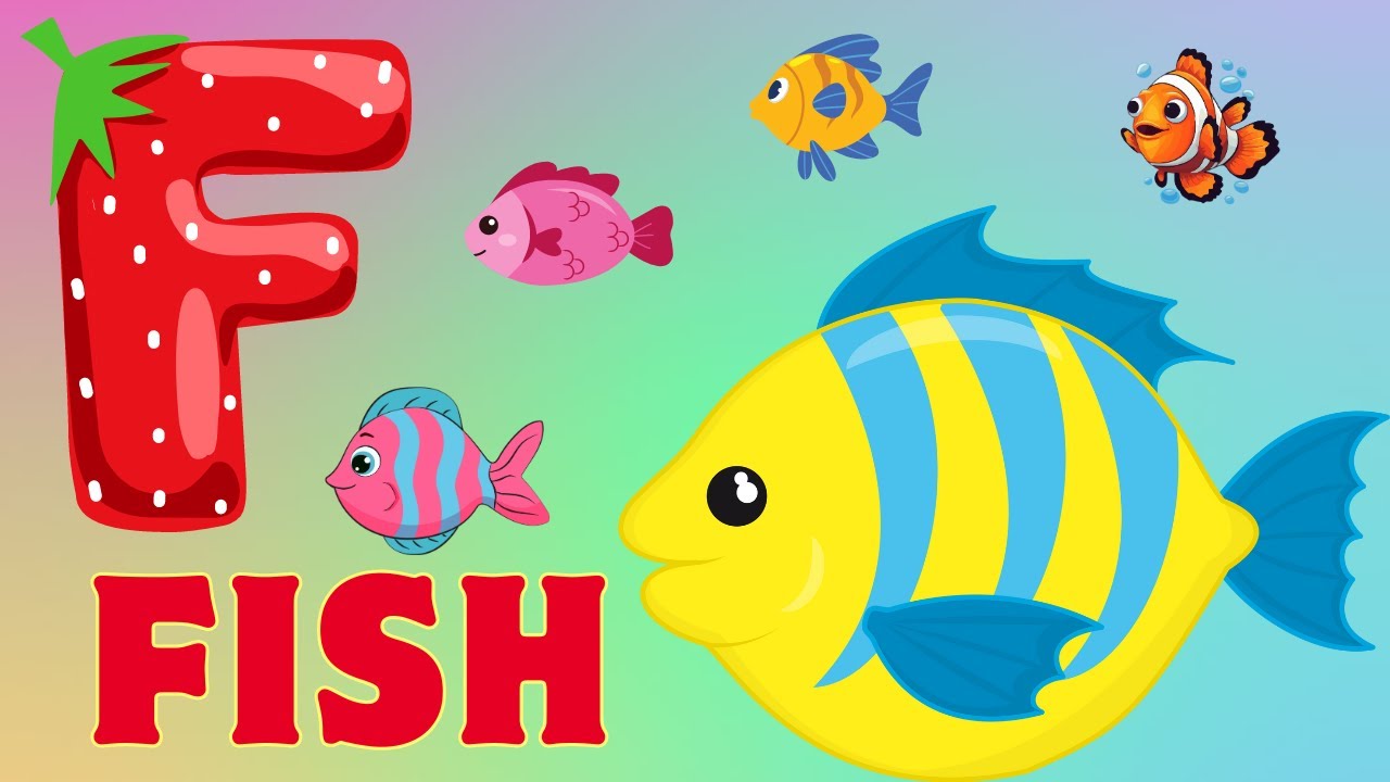 F is for Fish | ABC song From A to Z I ABC Song For Children | abc song ...