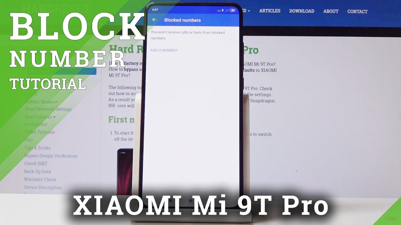 How to Block Number in XIAOMI Mi 9T Pro - Block Calls & Texts - YouTube