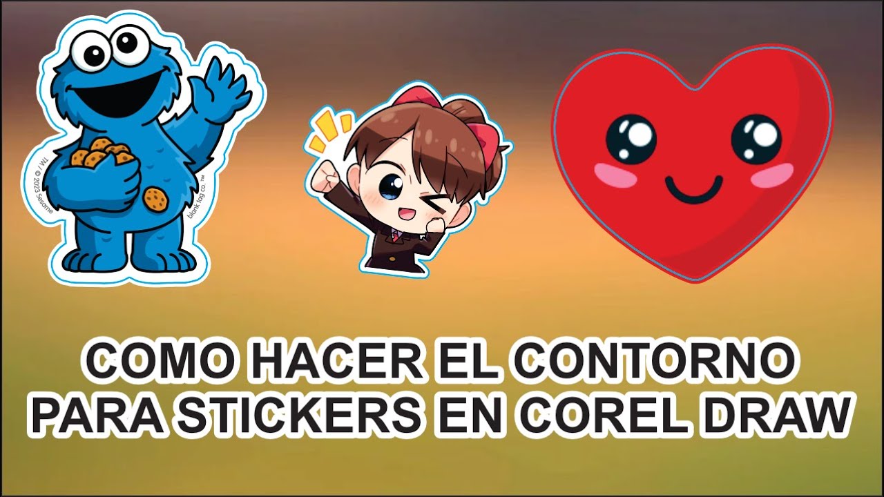 COMO HACER EL CONTORNO PARA STICKERS EN COREL DRAW - YouTube