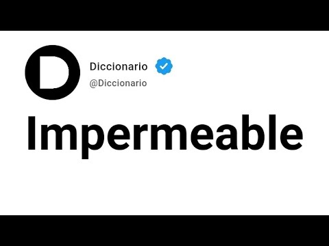 Impermeable Significado En Español - YouTube
