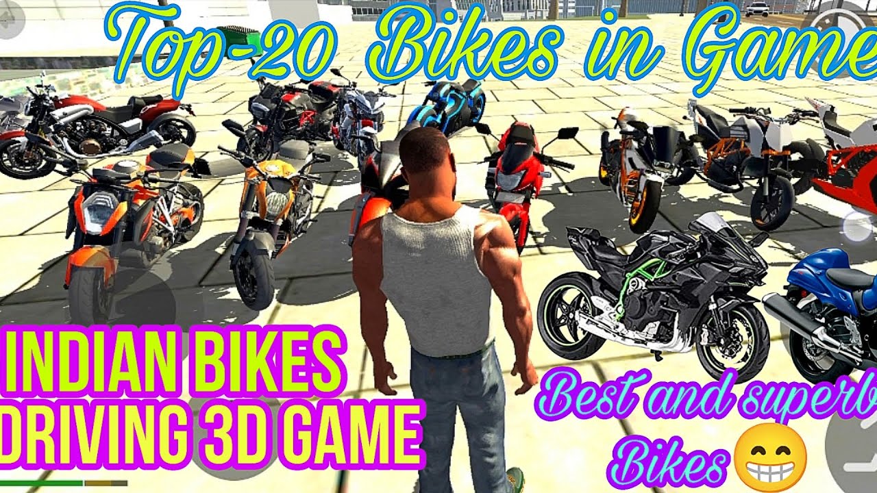 Top 20 Bikes In Indian Bikes Driving 3D Game. With All Bikes Names and ...