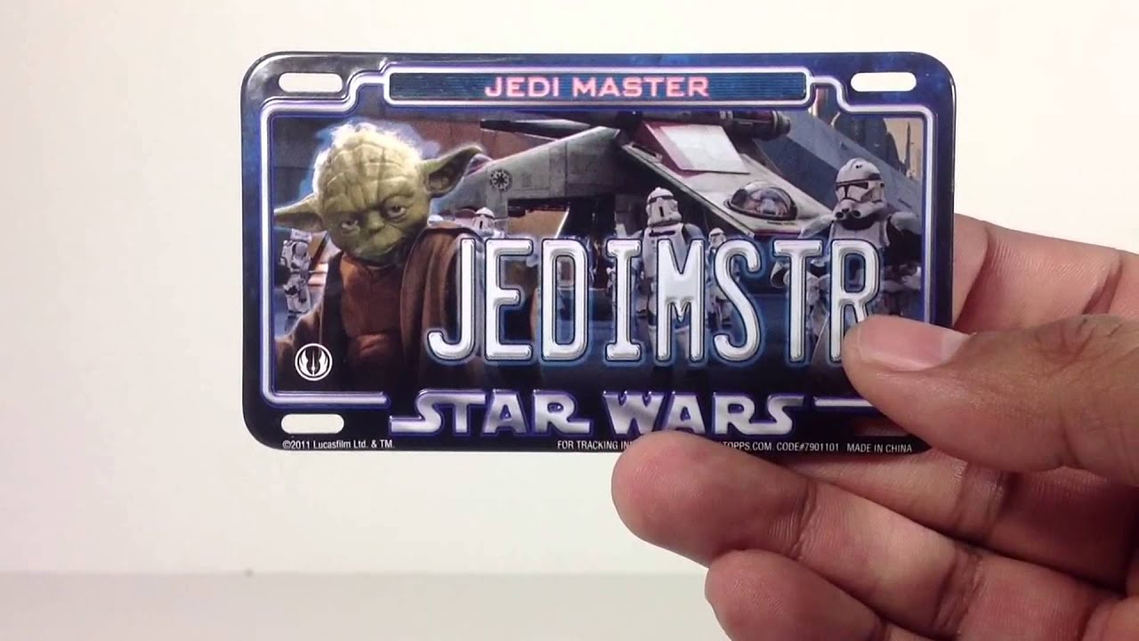 Star Wars Topps Power Plate License Plates Collection - YouTube