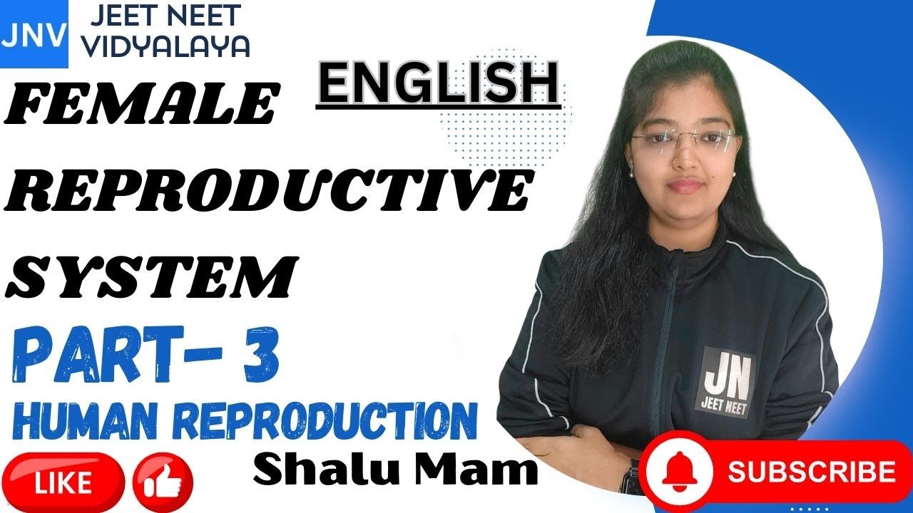 HUMAN REPRODUCTION-PART3|FEMALE REPRODUCTIVE SYSTEM#SHALU NEET ENGLISH ...