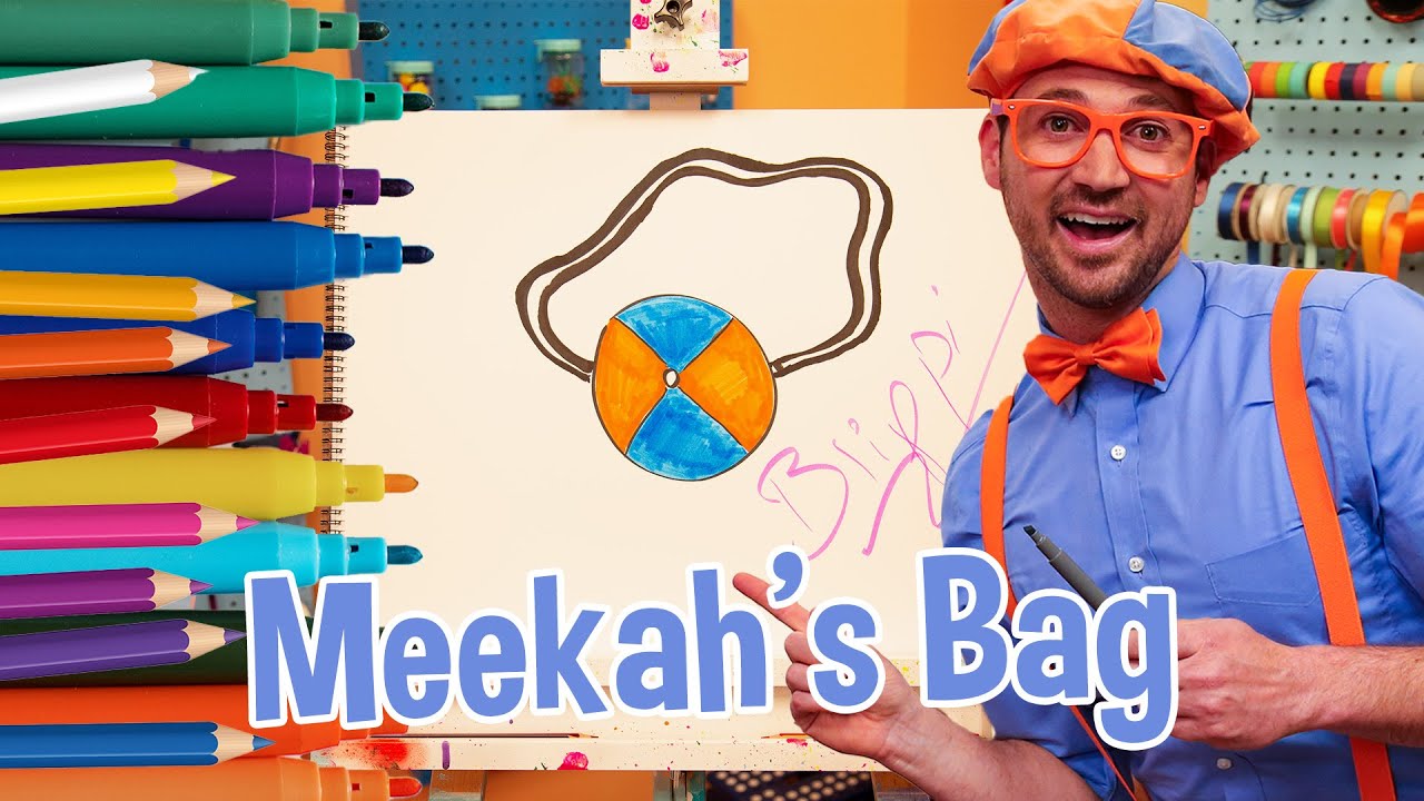 How To Draw Meekah's Bag | Draw with Blippi | Arts and Crafts For ...