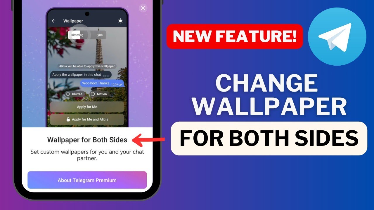 How to Set Wallpaper for Both Sides in Telegram Chat | NEW FEATURE ...