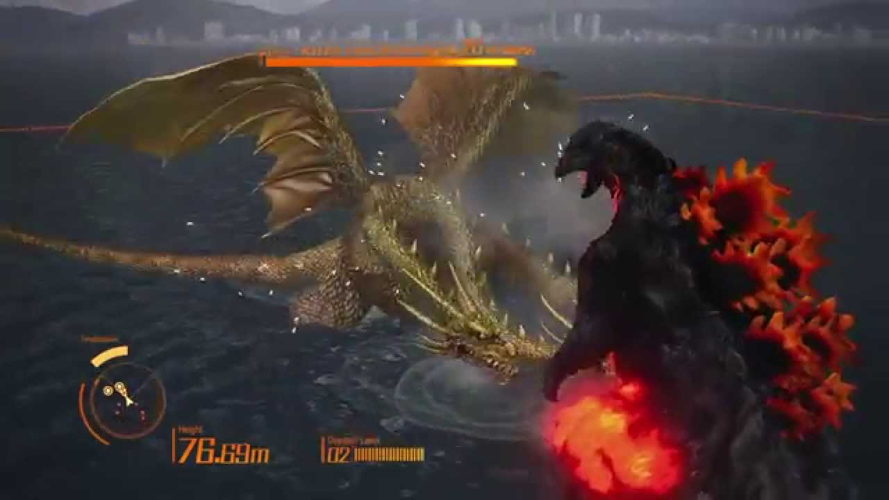 Godzilla PS4 - Burning Godzilla versus King Ghidorah - YouTube