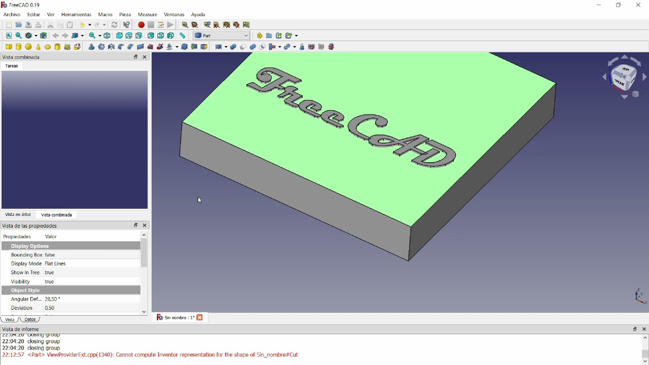 Cómo Crear letras en FreeCAD con Inkscape - YouTube