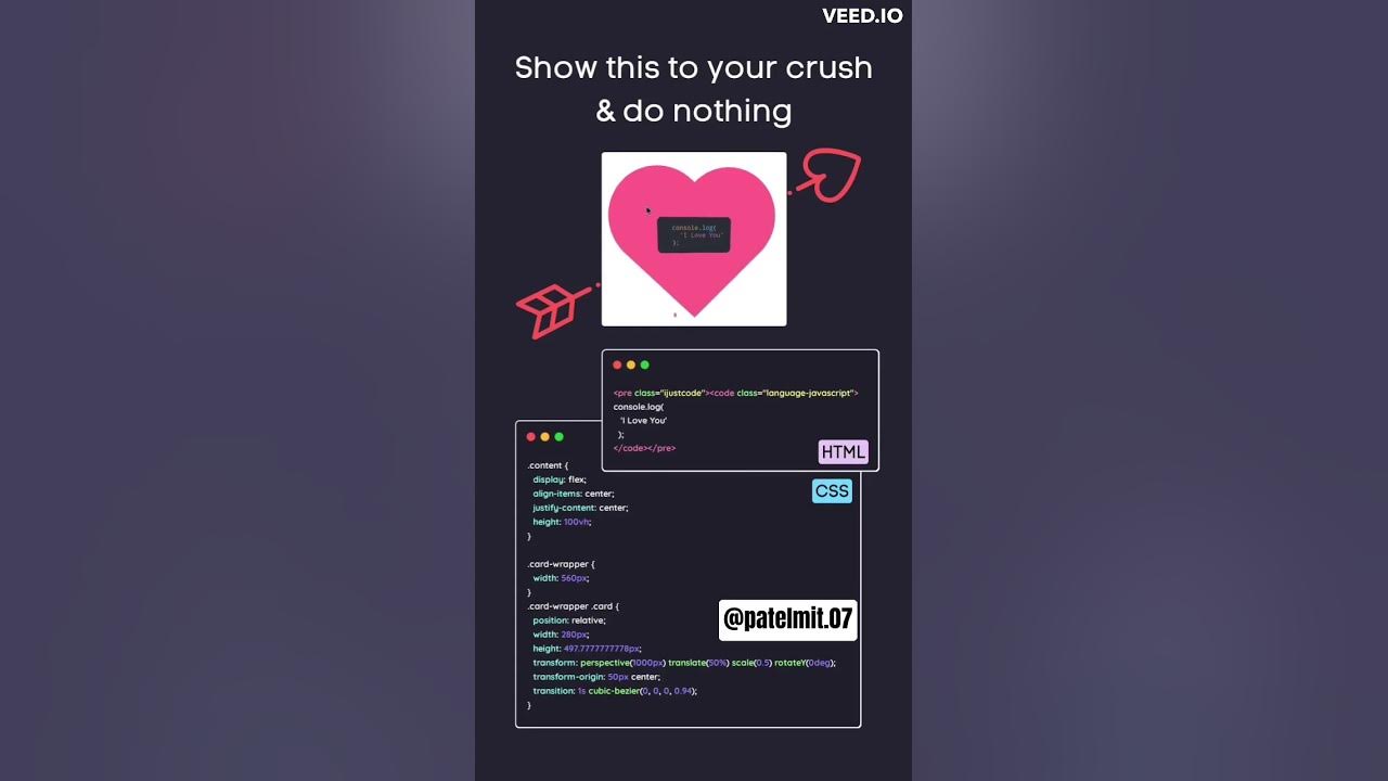 Propose A Girl With Coding Html Css Frontend Development Youtube