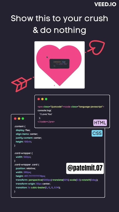 Propose a girl with coding | HTML | CSS | Frontend Development - YouTube