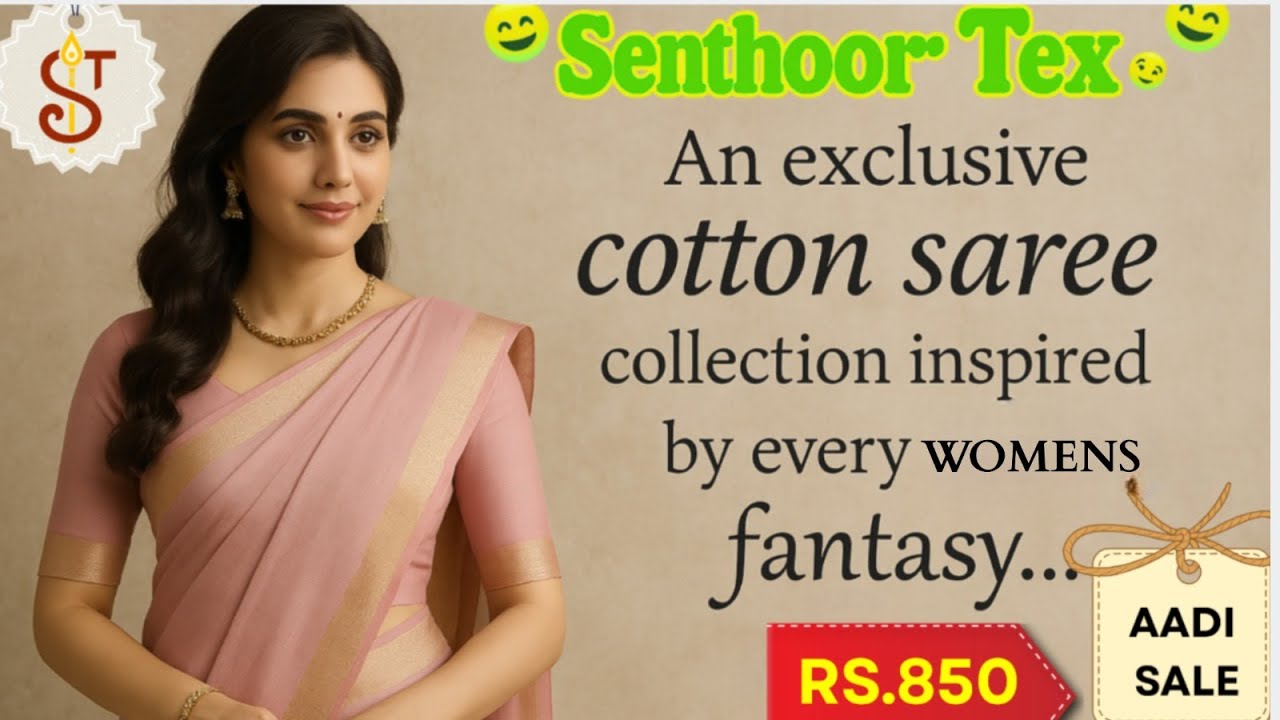"Senthoor Tex Elampillai 💫 | Cotton Sarees 🧵 | Elegant Designs 👗 ...