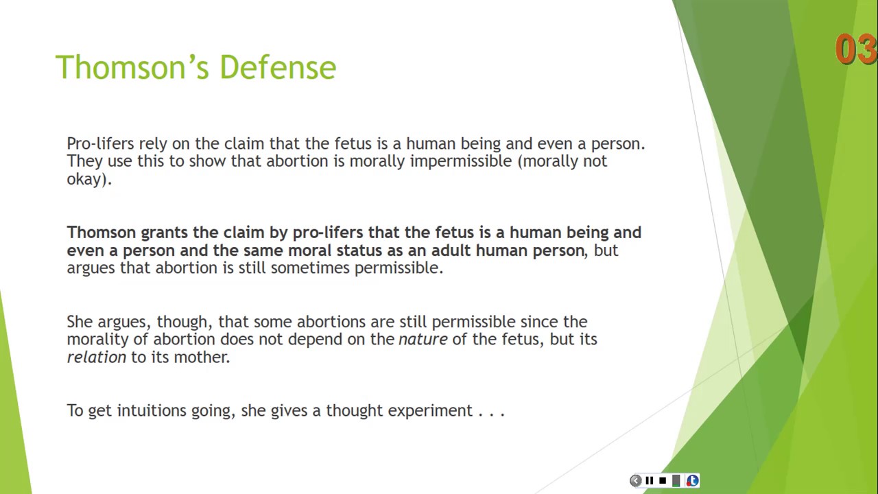 Critical Thinking Lecture: Thomson on Abortion - YouTube