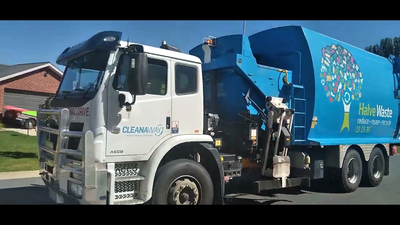 Cleanaway 295 doing Recycling #garbage #garbagetruck #cleanaway - YouTube