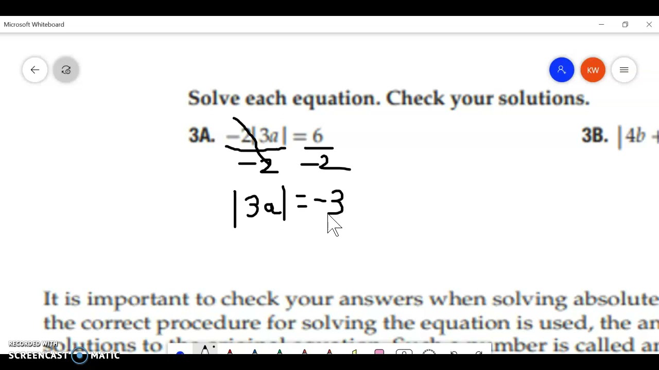 Absolute Value Equations notes - YouTube
