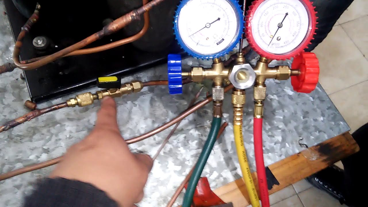 Como guardar gas refrigerante de heladera comercial parte 1 - YouTube