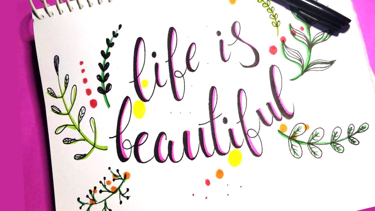 Faux Calligraphy | How to do Faux Calligraphy for Beginners - YouTube