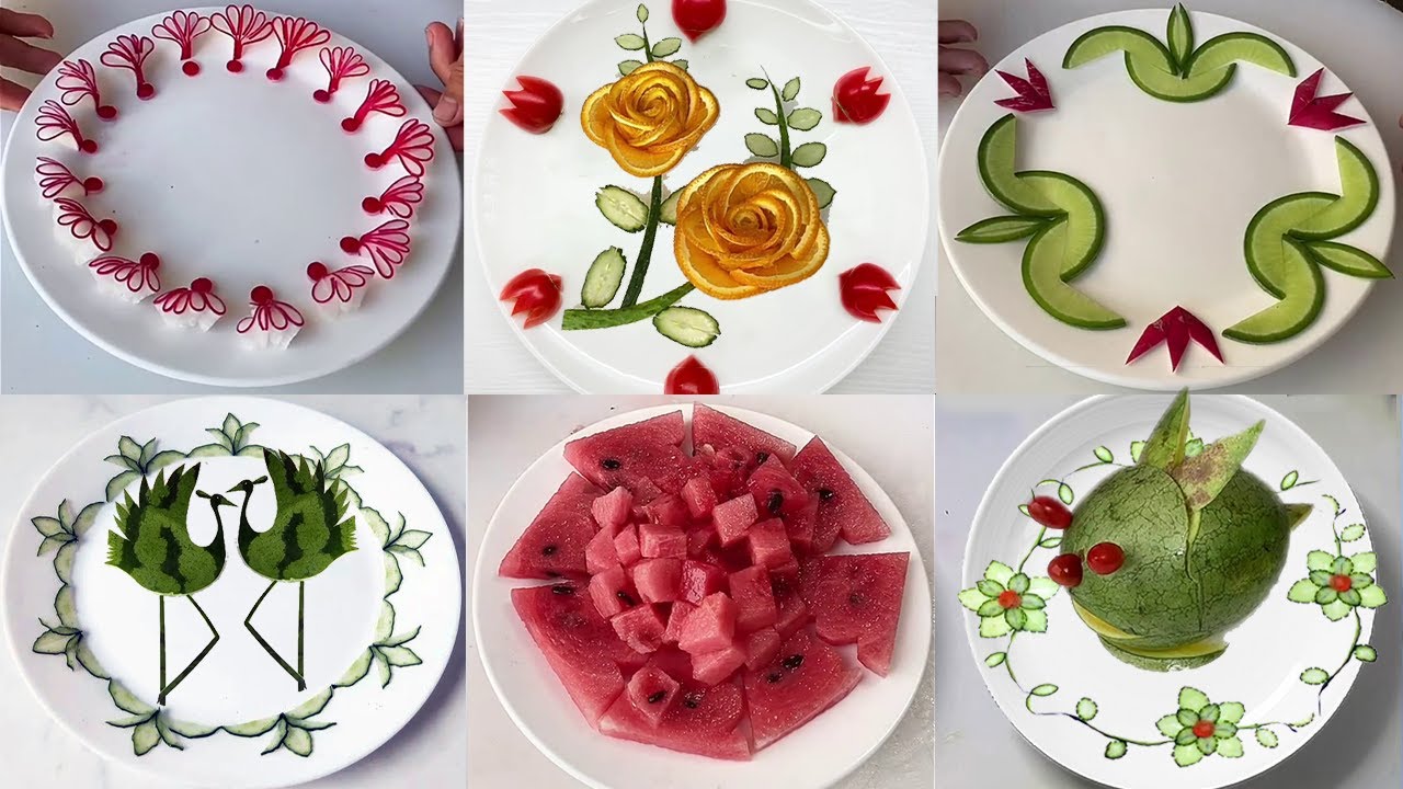Assorted Platter Made from Beautiful Fruit Carvings【Jun's Food Carving ...