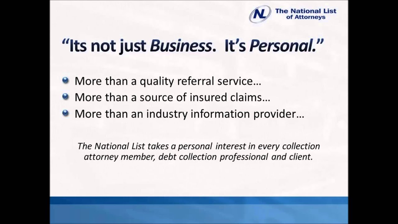 Why Join The National List of Attorneys - YouTube