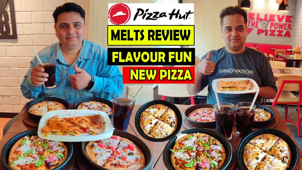NEW Pizza Hut Melts Cheezy Cheese ! PizzaHut Flavour Fun Pizza Review ...