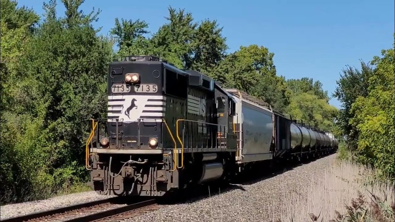NS 7135 leads B16 through Highland - YouTube