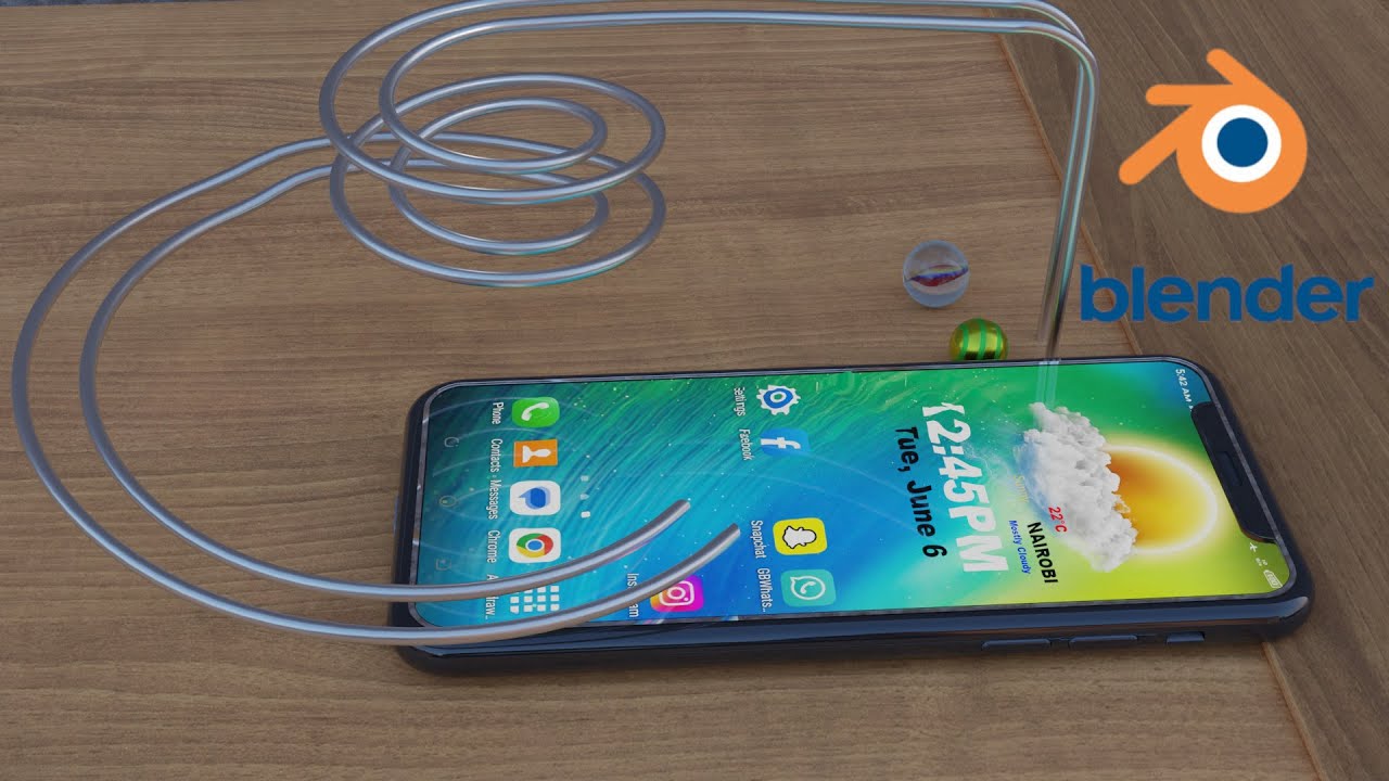 Phone Animation - Blender Rigid Body and Dynamic Paint - YouTube