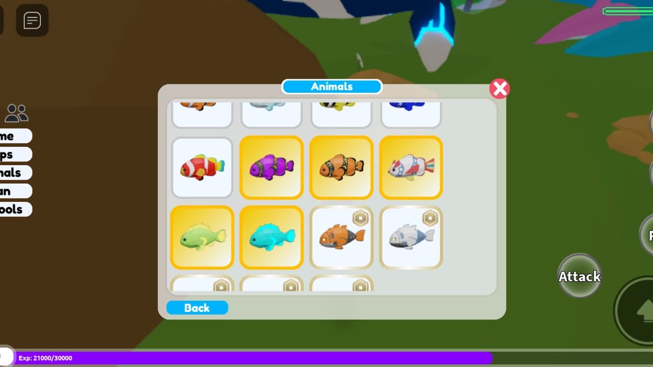 how to get all the fish in animal sim underwater - YouTube