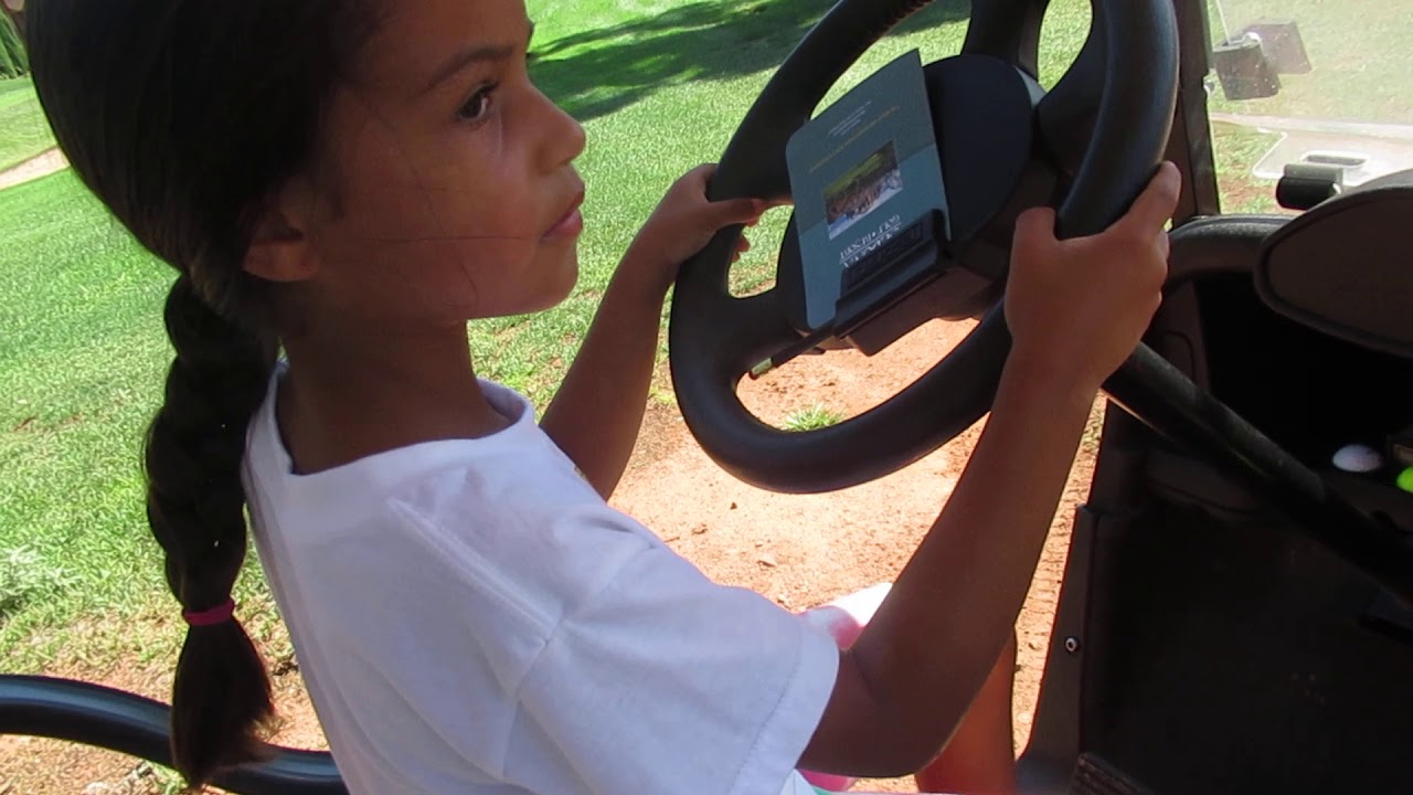 Camryn Danae Adams Driving a Golf Cart, August 2019 - YouTube