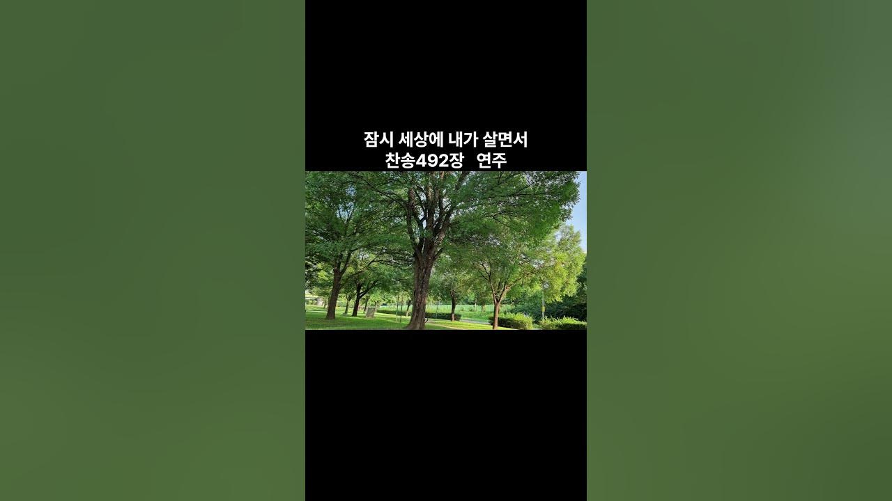 잠시 세상에 내가 살면서 찬송492장 연주 Youtube