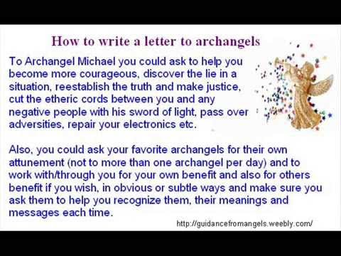 How to write a letter to archangels - YouTube