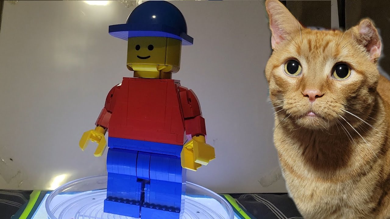 LEGO Upscaled Mini-fig time unboxing and time lapse build - YouTube