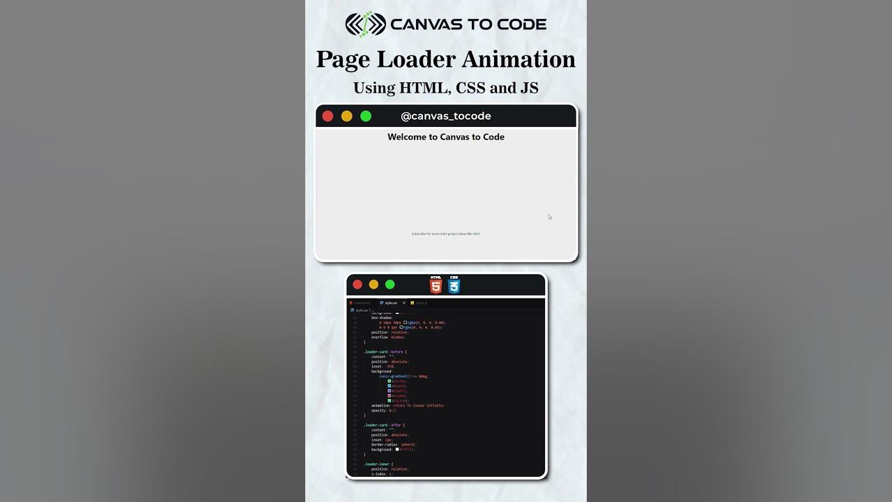 Smooth Page Loader Animation Using HTML CSS JavaScript - YouTube
