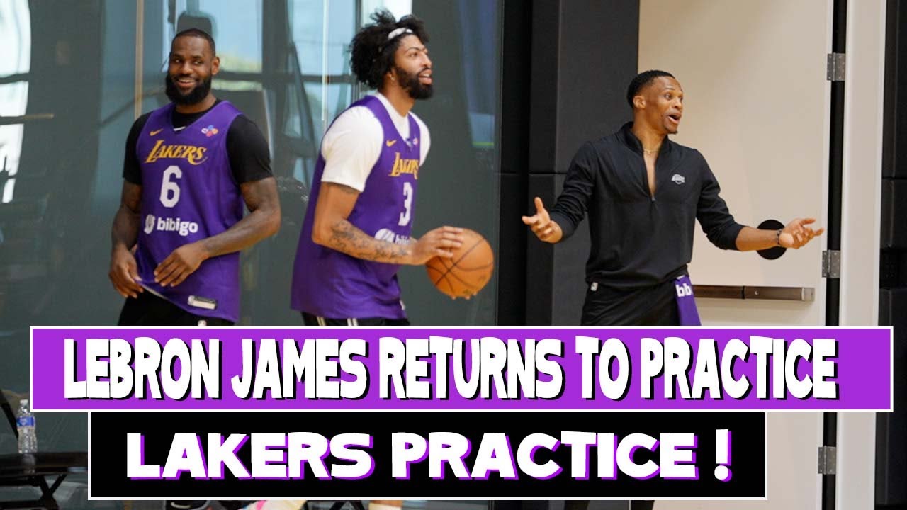 Lakers Practice LeBron James Returns to Practice with Dennis Schroder ...