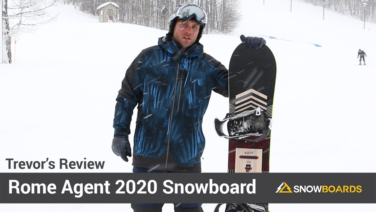 Trevor's Review-Rome Agent Snowboard 2020-Snowboards.com - YouTube