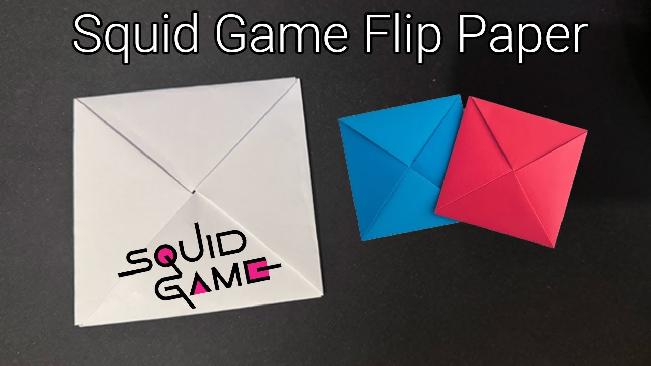 How to Make Ddakji With A4 Paper | squid game ddakji - YouTube