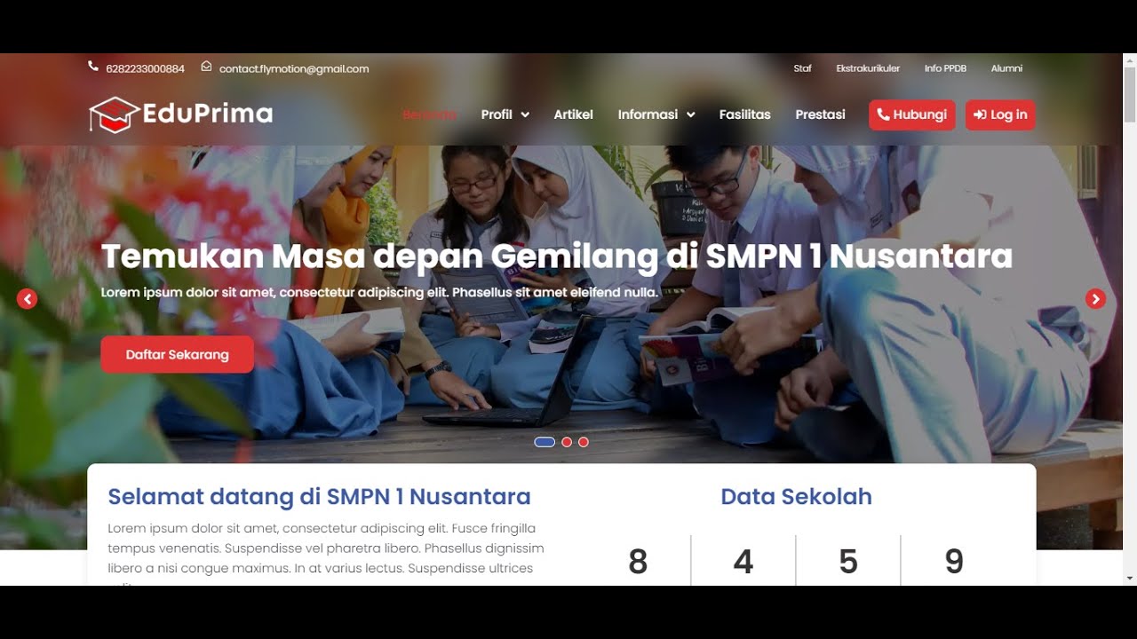 Eduprima Wordpress Theme - YouTube