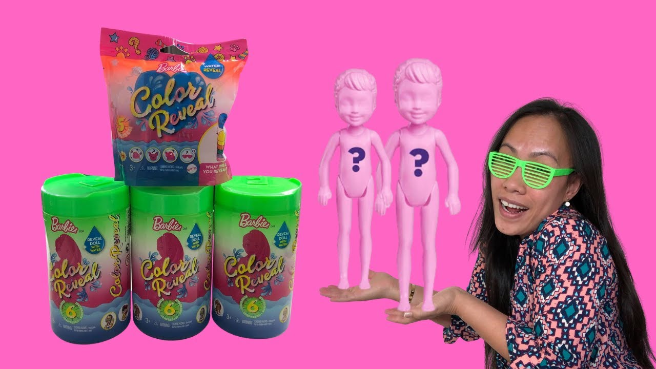 COLOR REVEAL BARBIE UNBOXING REVIEW - YouTube