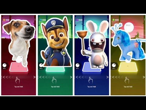 TILES HOP MUSIC MAX |🎶🎵🎶 DC LEAGUE OF SUPER-PTS 🆚 PAW PATROL 🆚 RABBIDS ...
