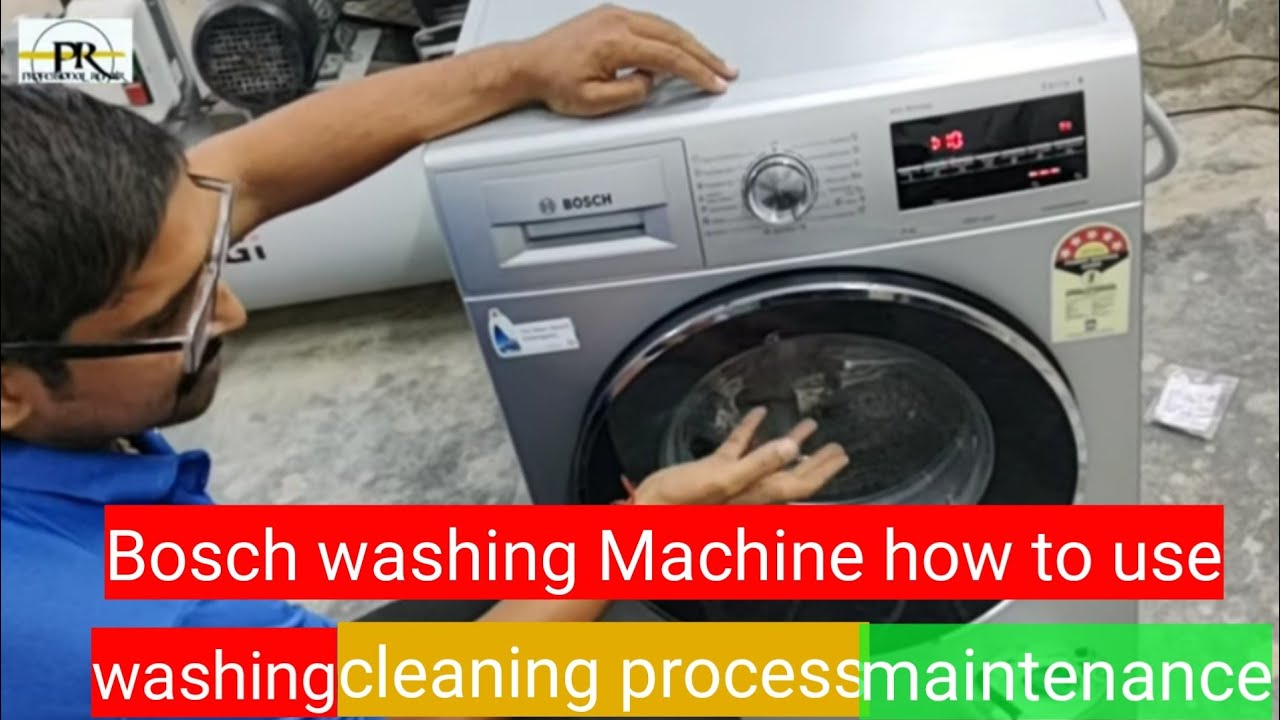 Bosch 8 kg front load washing machine how to use and demonstration and ...