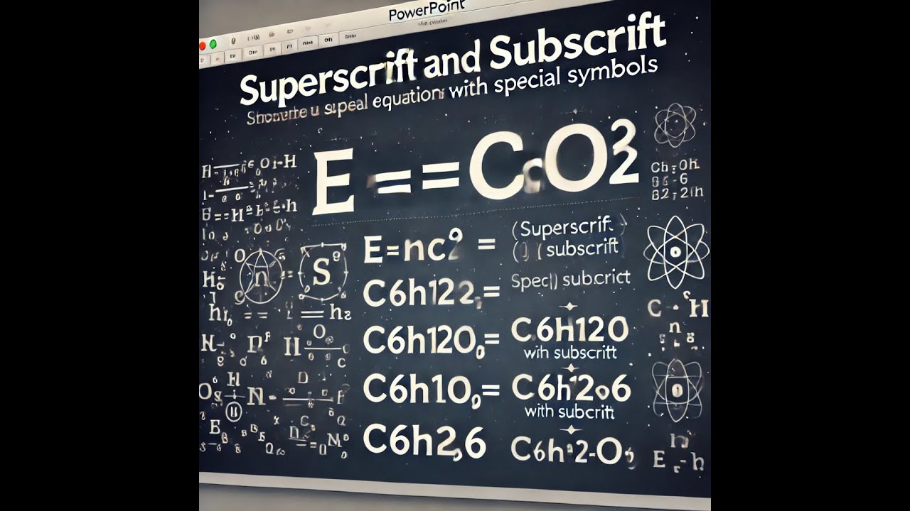Insert Special Symbols in Superscript or Subscript in PowerPoint - YouTube
