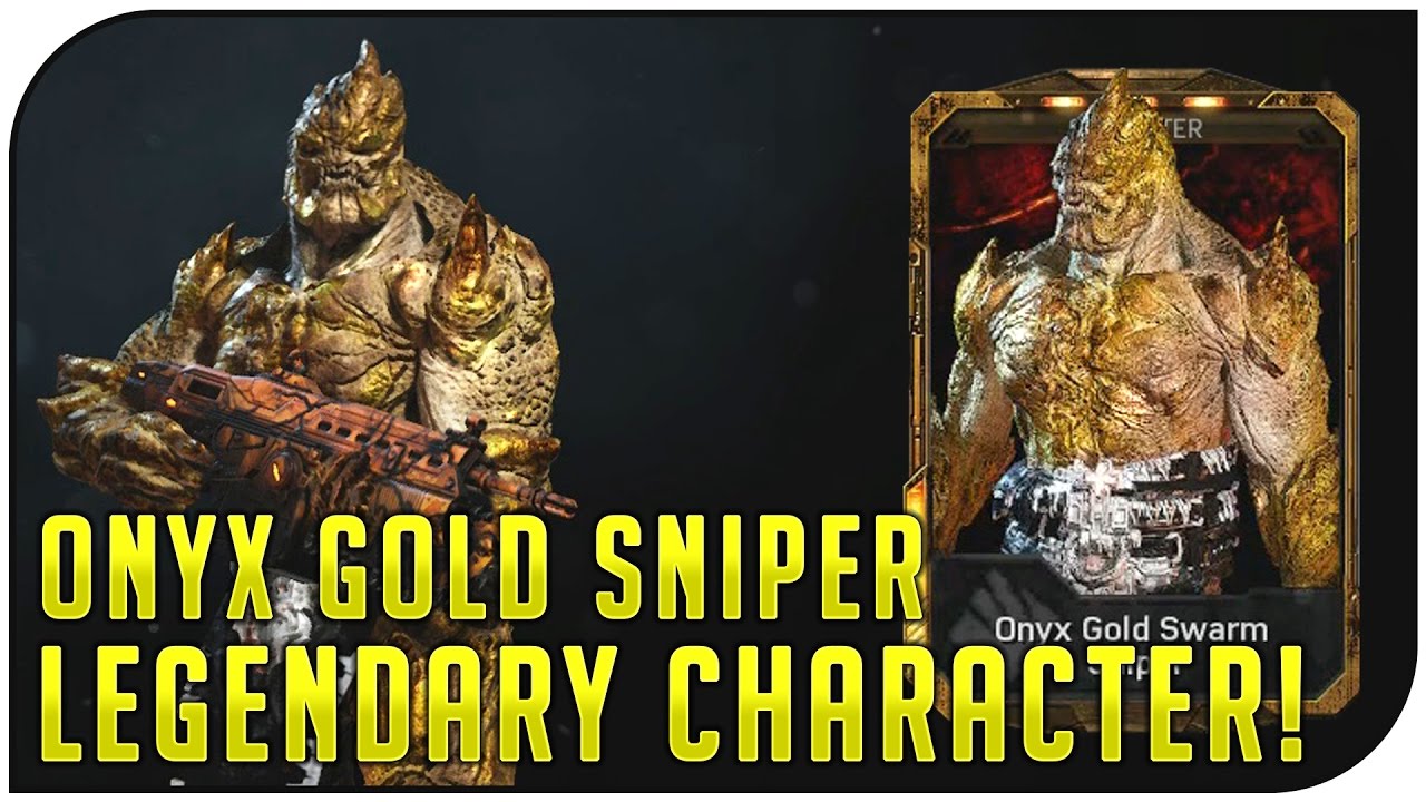 Gears of War 4 Multiplayer - LUCKY SHOTS! "Onyx Gold Swarm Sniper ...