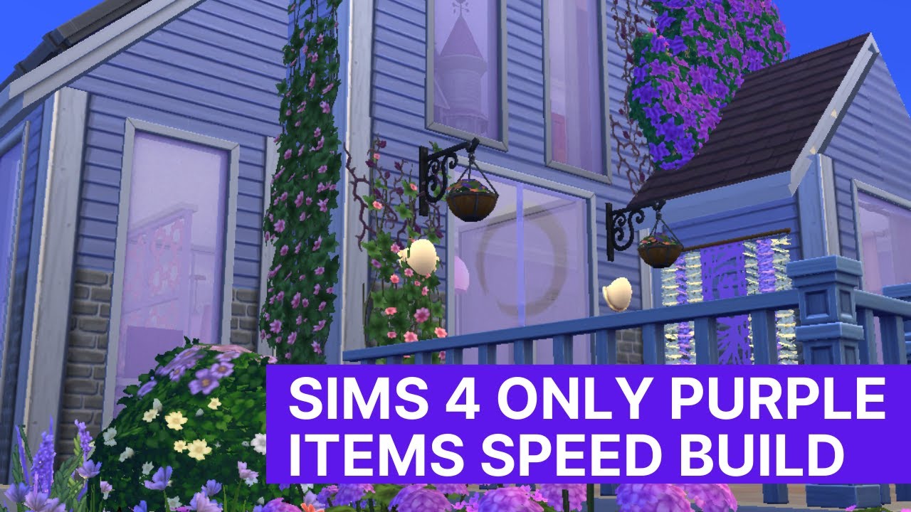 I'm Obsessed with Purple - Sims 4 Only Purple Items Speed Build ...