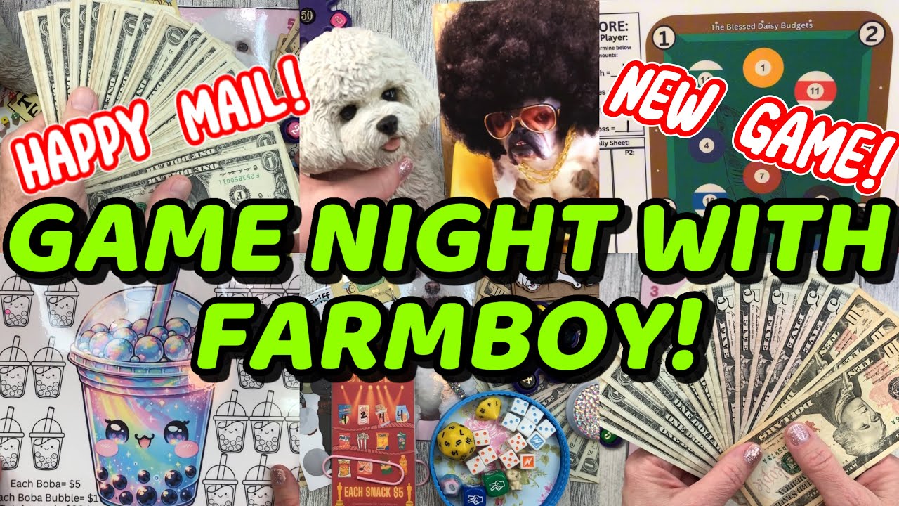 SAVINGS CHALLENGES GAME NIGHT w/FARMBOY! NEW GAME, HAPPY MAIL, stuffing ...