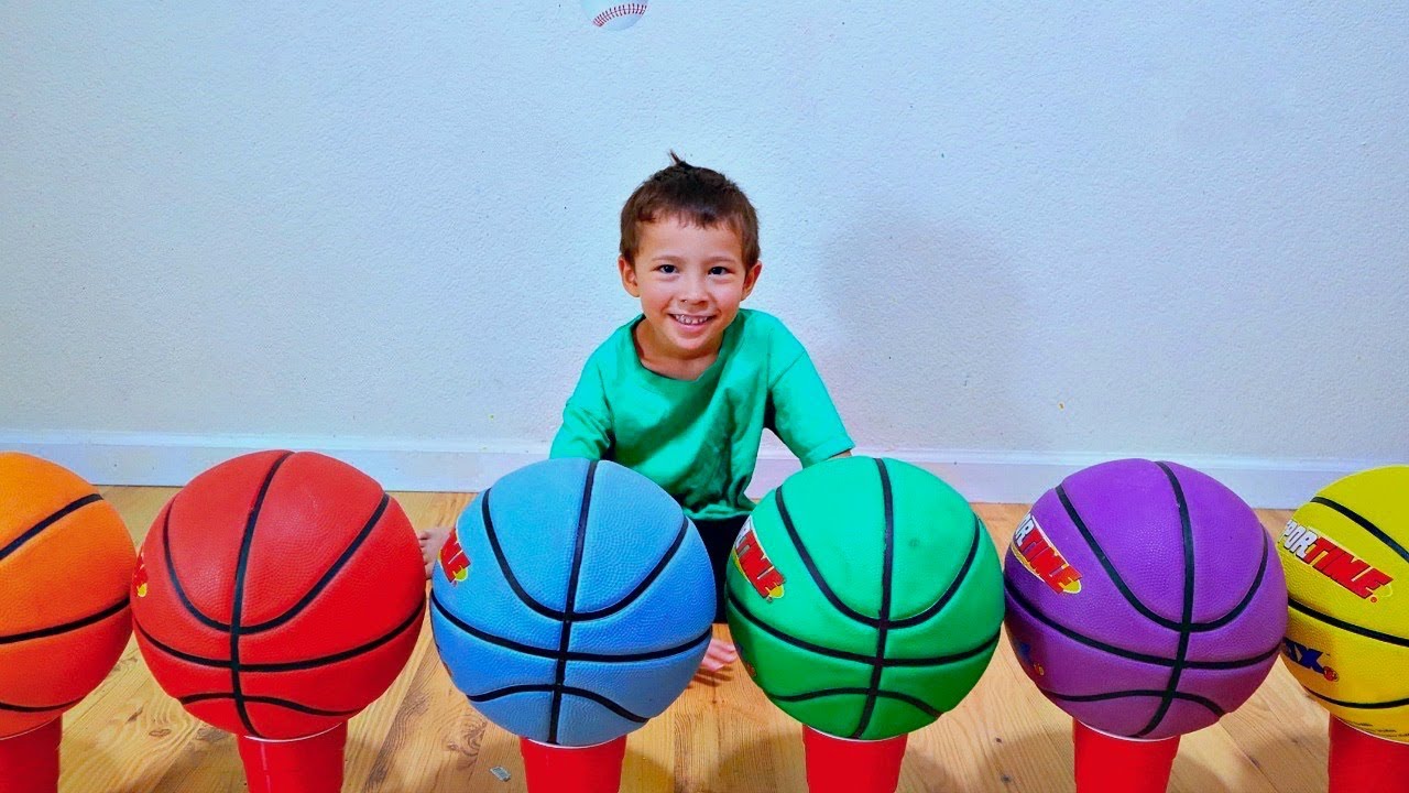 Learn Colors with Magic T Shirt and Sports Ball for Toddlers and ...