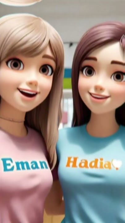 Comment your and your best friend's name |animation |requested animated names Eman and Hadia ♥︎ ...