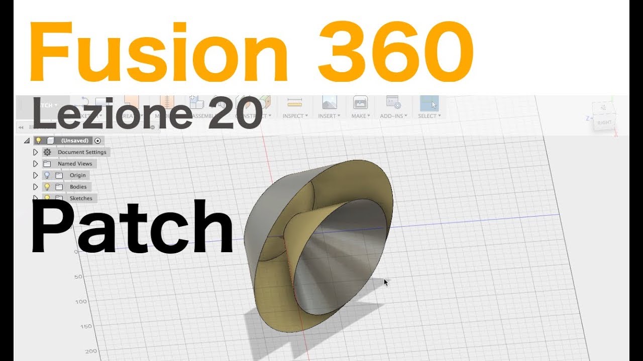 Come usare le patch in Fusion 360 - Corso di Fusion 360 - Lezione 20 ...