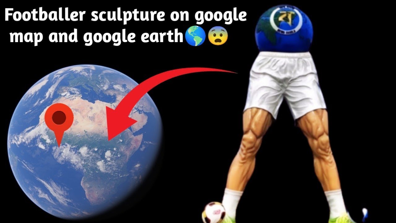 I found Footballer sculpture on google map and google earth🌎#earth # ...