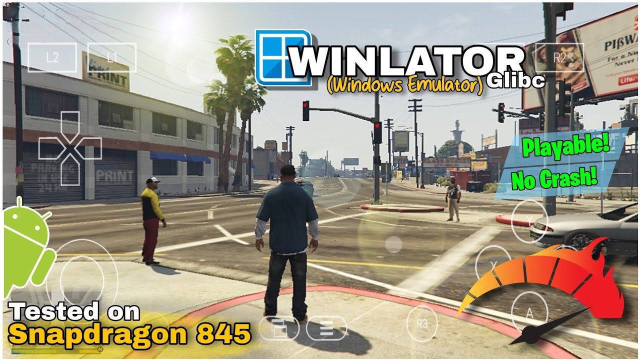 GTA V Gameplay on Android | Winlator 7.1.2 glibc | Tested on Snapdragon ...