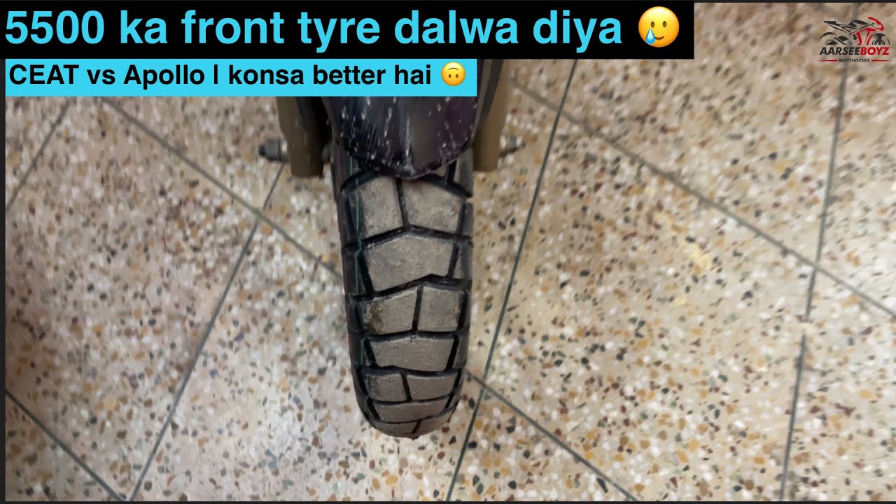 5500 Rs ka front tyre 😳 | Best Tyre For Apache 200 4v | Apollo Trampler ...