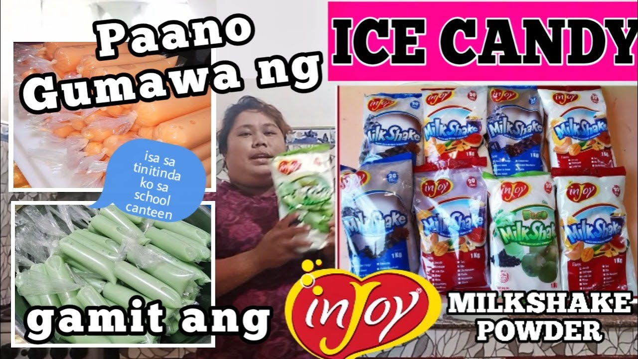 BUKO PANDAN ICE CANDY ko pangbinta gamit ang injoy MILKSHAKE..... - YouTube