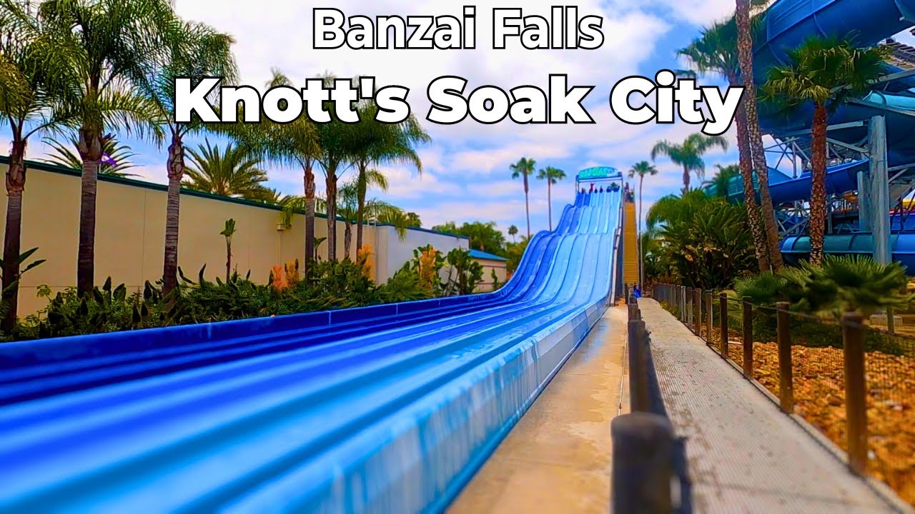 Banzai Falls at Knott's Soak City POV - YouTube