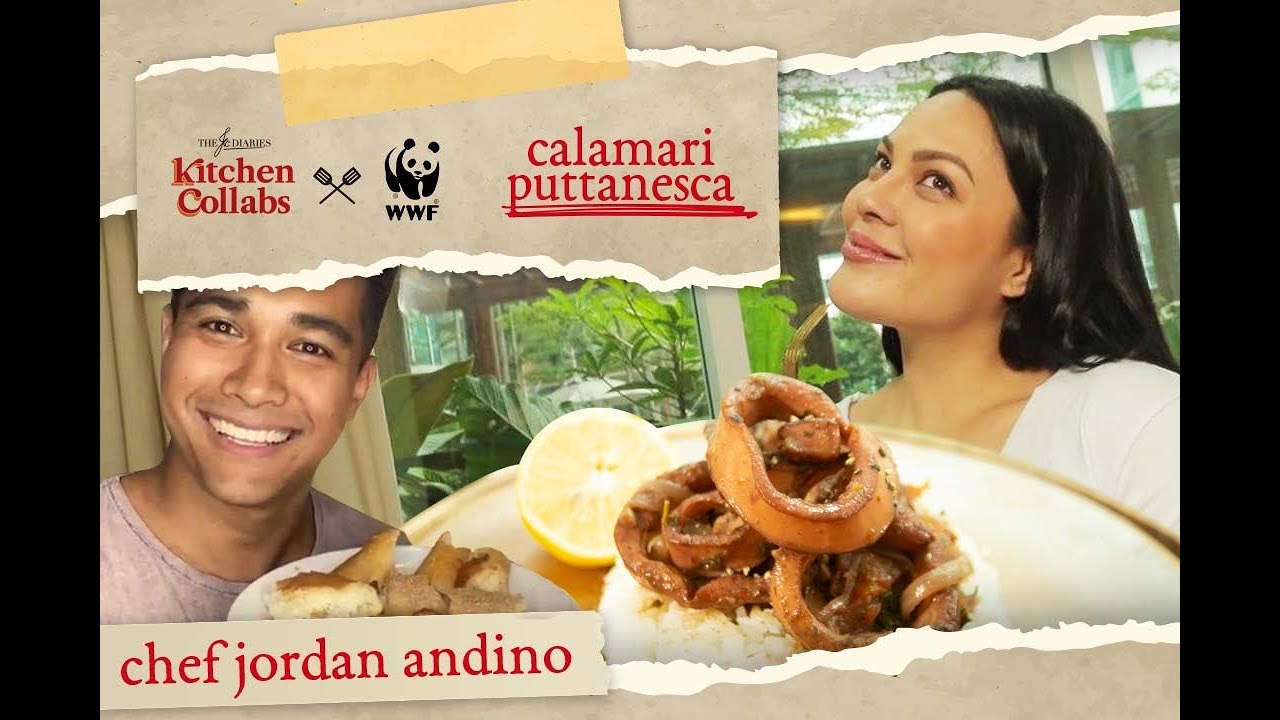 Kitchen Collabs S2 | FAST TALK! 😬 KC Learns to Cook CALAMARI PUTTANESCA ...